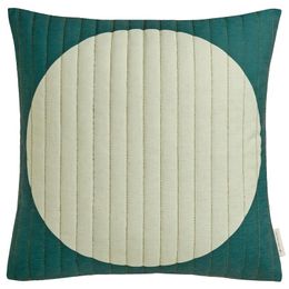 Tom Tailor HOME Dekokissen &raquo;Circle&laquo; mit graphischen Steppungen gr&uuml;n Obermaterial: 92% Polyester, 8% Leinen B/L: 45cm x 45cm, 1 Stk.