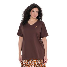 Ulla Popken Shirt in braun | Gr.: 42-44