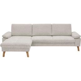 Die PlanBar Ecksofa &raquo;PP-LA24075 L-Form, Breite 286 cm&laquo; opt. mit Kopfst&uuml;tzen, Schlaffunktion, mot. Ottomane, Sitztiefenverst. 100% recyceltes Polyester