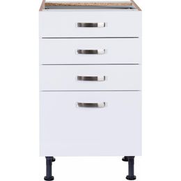KOCHSTATION Unterschrank &raquo;KS-Cara&laquo; Breite 50 cm, mit Vollausz&uuml;gen und Soft-Close-Funktion wei&szlig; wei&szlig;, B/H/T: 50cm x 87cm x 58,4cm