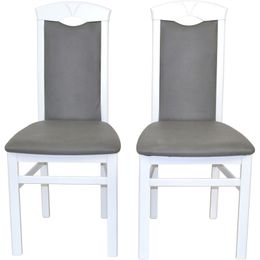 HOFMANN LIVING AND MORE 4-Fu&szlig;stuhl (Set) 2 Stk. grau Polyester B/H/T: 44cm x 94cm x 48cm, 2 Stk., uni