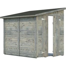 Palmako Ger&auml;tehaus &raquo;Mia&laquo; grau grau Massivholz Einheitsgr&ouml;&szlig;e
