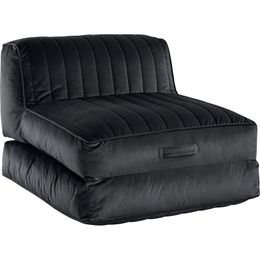 Home Affaire Relaxsessel &raquo;Polly&laquo; Loungesessel mit Schlaffunktion, perfekt als G&auml;stebett, Daybed grau Samtvelours, B/H/T: 83cm x 80cm