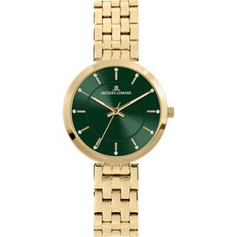 Jacques Lemans Damen Quarzuhr &raquo;Milano&laquo; Armbanduhr, Damenuhr, Edelstahlarmband, analog gold Einheitsgr&ouml;&szlig;e