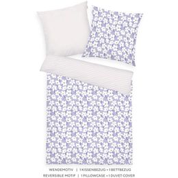 Tom Tailor HOME Bettw&auml;sche &raquo;FRESH FLOWERS 135x200cm, 155x220cm oder 200x220cm&laquo; 2 Stk. new bedroom, mit farbigem Markenrei&szlig;verschluss wei&szlig; Renforc&eacute;, 