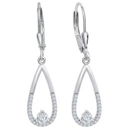Firetti Damen Paar Ohrh&auml;nger &raquo;Schmuck Geschenk Silber 925 Ohrschmuck Patentbrisur Tropfen&laquo; mit Zirkonia (synth.) silber Silber 925 (Sterlingsilber)