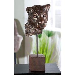 Casablanca by Gilde Dekofigur &raquo;Leopard Antique&laquo; braun Kunstharz B/H/T: 19,5cm x 46cm x 19,5cm