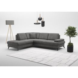 Sit & More sit&more Ecksofa &raquo;Morris Jubi L-Form, B: 238 cm&laquo; mit Armteilfunktion & 1 Zierkissen, optional Schlaffunktion grau 100% Polyester B/H/T: 238cm x 83cm x
