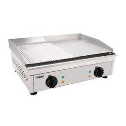 ich-zapfe Saro Griddleplatte, Bratplatte - Fry Top GM 610M, gerillt + glatt