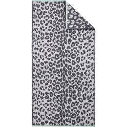 Dyckhoff Duschtuch &raquo;Cool Mint Leo&laquo; Made in Germany, weich und flauschig Walkfrottier, Baumwolle B/L: 70cmx140cm, 1 Stk., Leopardfellmuster, Walkfrottier