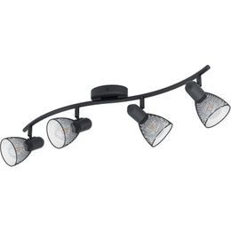 Eglo Deckenspot &raquo;CAROVIGNO Deckenstrahler, Stahl, E14, IP20, Wohnzimmerlampe, Flurlampe&laquo; E14 Spot f&uuml;r Wohnzimmer, Flur oder Schlafzimmer - schwarz - 