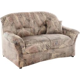 DOMO collection 2-Sitzer &raquo;Bahia zeitlos & elegantes Sofa, bequem&laquo; Microfaser, natur braun Luxus-Microfaser (100% Polyester), mit Muster;Struktur (100%