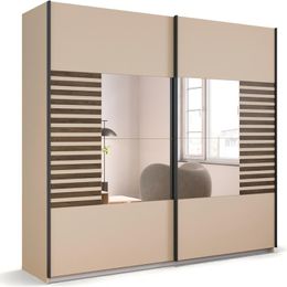 Rauch Schwebet&uuml;renschrank &raquo;Kleiderschrank Schrank Garderobe Schlafzimmerschrank BAREA&laquo; Front- Auflage in moderner Lamellen-Optik und Spiegel MADE IN 