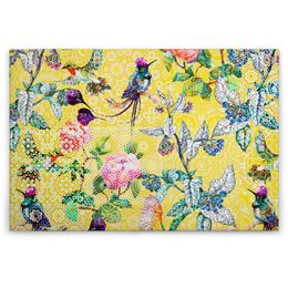 A.S. Cr&eacute;ation Leinwandbild &raquo;exotic mosaic&laquo; Kunst V&ouml;gel 1 Stk. tlg. Mosaik Keilrahmen Floral Blumen V&ouml;gel Leinwand-Bild Wohnzimmer modern bunt Holz, Stahl B/H/T: 