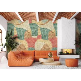 marburg Fototapete &raquo;Naomi, glatt, matt&laquo; gemustert glatt moderne Tapete f&uuml;r Wohnzimmer Schlafzimmer K&uuml;che gr&uuml;n Vlies B/L: 1,59m x 2,7m, Rollen: 1