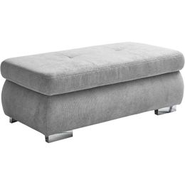 Die PlanBar Hocker &raquo;MP-IN16037&laquo; mit Stauraum grau 90% PES 10% PA B/H/T: 129cm x 47cm x 64cm, Chenille