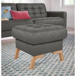exxpo - sofa fashion Hocker &raquo;Fiord kompakt und bequem, tolle Verarbeitungsdetails&laquo; grau Webvelours (100% Polyester);Vintage (100% Polyester) B/H/T: 