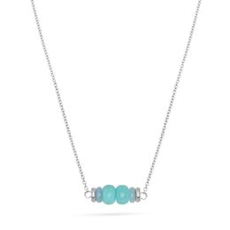 Tamaris Damen Kette mit Anh&auml;nger &raquo;Natural Stones&laquo; blau Edelstahl, L: 45 B: 0,4mm