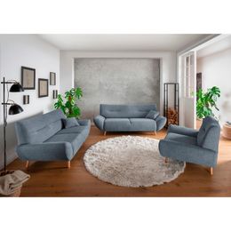 Home Affaire Polstergarnitur &raquo;Drago elegant und zeitlos, komfortabel, moderne Formensprache&laquo; Set, 3-Sitzer, 2-Sitzer und Sessel, 3 Stk. tlg. als 