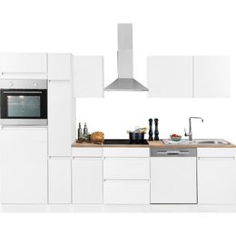 Optifit K&uuml;chenzeile &raquo;Roth&laquo; Breite 300 cm, wahlweise mit E-Ger&auml;ten, mit Apothekerschrank wei&szlig; B/H/T: 300cm x 206,8cm x 60cm, ohne E-Ger&auml;te