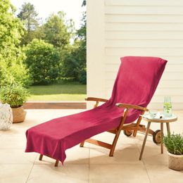 Dyckhoff Handtuch &raquo;Stuhlauflage / Liegeauflage&laquo; Schonbezug mit Einschubtasche rot Frottier, Frottier B/L: 70cmx200cm, 1 Stk., Frottier