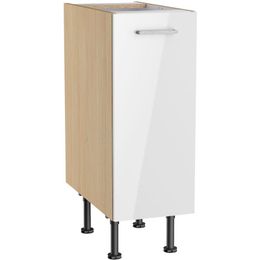 KOCHSTATION Unterschrank &raquo;KS-Lucy&laquo; Breite 30 cm, mit 1 Auszug, Soft-Close, h&ouml;henverstellbare F&uuml;&szlig;e wei&szlig; Eiche hell, B/H/T: 30cm x 87cm x 58,1cm, 