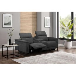 OTTO home 2-Sitzer &raquo;LUND, Struktur, Kinosofa, Relaxfunktion, TV-Sessel, man./elektrisch&laquo; Kopfteilverstellung, Getr&auml;nkefachhalter, Staufach, wahlweise 