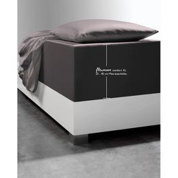 Fleuresse Spannbettlaken &raquo;Comfort XL&laquo; Mako-Jersey, f&uuml;r Matratzen bis 40 cm H&ouml;he, Bettlaken, Spannbetttuch grau Mako-Jersey, Obermaterial: 96% 