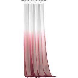 Weckbrodt-Gardinen Vorhang &raquo;Maischa&laquo; Schlaufen 1 Stk. tlg. Voile, transparent mit Farbverlauf, Gardine, Store lila Voile, Polyester 245cm, Schlaufen, 140cm