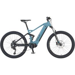 Prophete Unisex &raquo;Dice 4.0&laquo; 10 Gang Shimano Cues Schaltwerk Kettenschaltung Mittelmotor 250 W Pedelec, Elektrofahrrad f&uuml;r Damen und Herren, MTB blau 