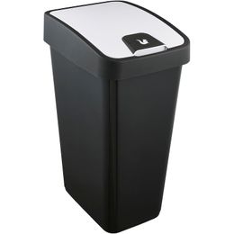 keeeper M&uuml;lleimer &raquo;magne, Abfallbeh&auml;lter mit Flip-Deckel, 40 x 30 x 61,5 cm&laquo; 1 Beh&auml;lter 45 l, komfortabler Soft-Touch-Point, Made in Europe schwarz 