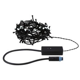 Paulmann LED-Lichterkette &raquo;Yuna IP44 Schwarz&laquo; 1 Stk.-flammig dimmbar Dioden 64 Stk. Flammen 1 Stk., Gesamtl&auml;nge 7,4m