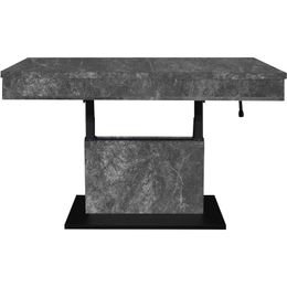 M&auml;usbacher Couchtisch &raquo;Lift Couchtisch&laquo; h&ouml;henverstellbar 58-77cm,Tischplatte aufziehbar, Staufach, 110cm breit schwarz B/H/T: 110cm x 77cm x 60cm