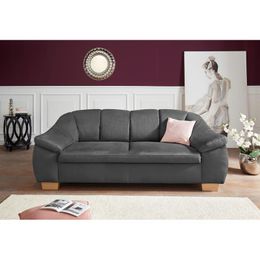 Quelle mit Federkern grau B/H/T: 210cm x 82cm x 93cm, Luxus-Microfaser ALTARA NUBUCK