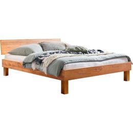 Hasena Holzbett &raquo;Forti&laquo; Fu&szlig;h&ouml;he 20 cm braun Wildeiche massiv Liegefl&auml;che L&auml;nge B: 200cm x 140cm, H&ouml;he Bett: 36cm H&ouml;he Bettseite: 16cm H&ouml;he Liegefl&auml;che