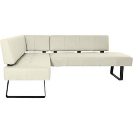 K+w Komfort & Wohnen K+W Komfort & Wohnen Eckbank &raquo;Spider II&laquo; Sitzsteppung, bequem durch Sandwichbauweise, 2 Stellma&szlig;e wei&szlig; B/H/T: 165cm x 88cm x 195cm, Leder CASAY, 