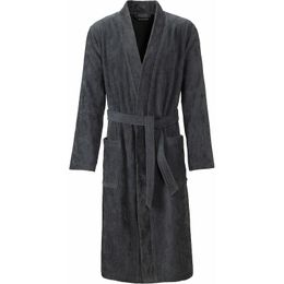 Egeria Herrenbademantel &raquo;Adam, ideal f&uuml;r Sauna & Spa, Hotelbademantel, Morgenmantel&laquo; 1 Stk. Velours, Kimonoform grau Velours S L: 120cm