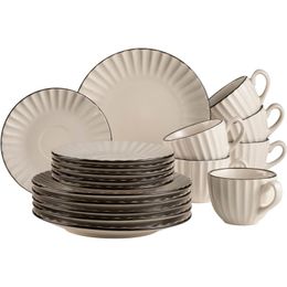 M&auml;ser M&Auml;SER Kaffeeservice &raquo;OSITA, Geschirr-Set, Steinzeug&laquo; beige Steinzeug 18 Stk.