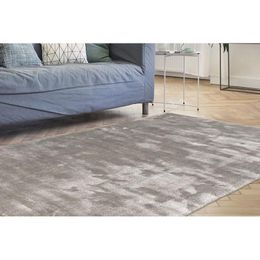 Padiro Teppich &raquo;Village 125&laquo; rechteckig 12 mm H&ouml;he silber Bambus B : 80cm 1 Stk., 12mm, L: 150cm