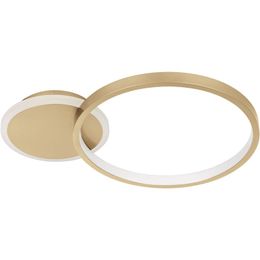 Eglo Deckenleuchte &raquo;GAFARES&laquo; LED-Modul 1 Stk. warmwei&szlig; - kaltwei&szlig; Deckenleuchte aus Alu, Stahl - 15W gold H: 5,5cm, 1 Stk.