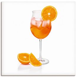 Artland Wandbild &raquo;Aperol Spritz mit einer Scheibe Orange&laquo; Getr&auml;nke 1 Stk. tlg. als Leinwandbild, Poster in verschied. Gr&ouml;&szlig;en orange B/H/T: 30cm x 30cm, 