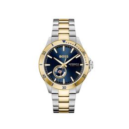 BOSS Herren BOSS Automatikuhr &raquo;TROPER AUTOMATIC&laquo; Armbanduhr, Herrenuhr, Mechanische Uhr, Edelstahlarmband, analog gold Einheitsgr&ouml;&szlig;e