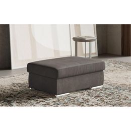 Sit & More sit&more Polsterhocker &raquo;Broadway&laquo; grau 100% Polyester B/H/T: 99cm x 42cm x 65cm, Luxus-Microfaser Euphoria