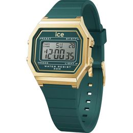 Ice Watch Ice-Watch Damen ice-watch Chronograph &raquo;ICE digit retro - Small&laquo; Armbanduhr, Quarzuhr, Damenuhr, Silikonarmband, Datum gr&uuml;n Einheitsgr&ouml;&szlig;e