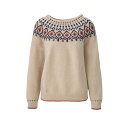 Aniston CASUAL Strickpullover in natur-blau-terrakotta | Gr.: 40