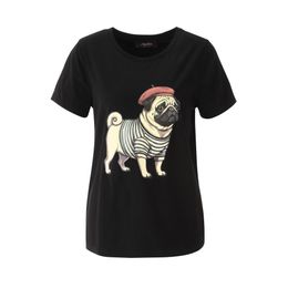Aniston CASUAL T-Shirt in schwarz-beige-rot-taupe-gr&uuml;n | Gr.: 38