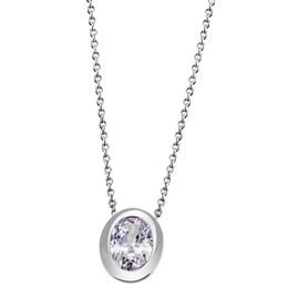 Firetti Damen Kette mit Anh&auml;nger &raquo;Schmuck Geschenk Silber 925 Halsschmuck Halskette Ankerkette&laquo; mit Zirkonia (synth.) silber Silber 925 (