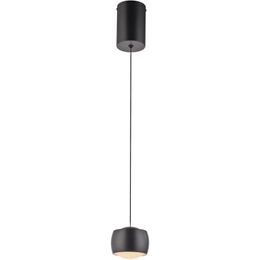 JUST LIGHT Pendelleuchte &raquo;BALLINI&laquo; LED-Board 1 Stk. Warmwei&szlig; LED, Comfort Lift schwarz 1, &Oslash; 10cm H: 67cm, 1 Stk.