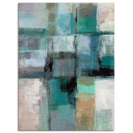 Artland Leinwandbild &raquo;Inselfarben I&laquo; Muster 1 Stk. tlg. auf Holzrahmen gespannt blau Leinwand B/H/T: 60cm x 80cm, Leinwandbild Muster Hochformat, 1 Stk.
