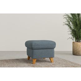 Home Affaire Polsterhocker &raquo;Trelleborg&laquo; passend zur Serie "Trelleborg", incl. Stauraum blau 100% Polyester B/H/T: 58cm x 48cm x 58cm, Struktur